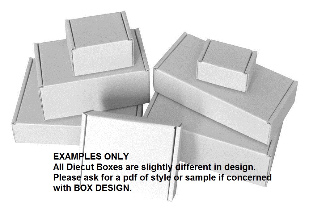 Die Cut Cartons - White - Cardboard Box Shop